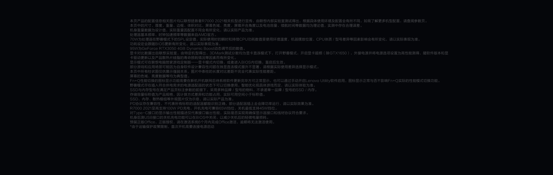 拯救者R7000 2021款 15.6英寸游戏笔记本电脑 幻影黑_多少钱_参数_图片_价格_用户评价_联想商城